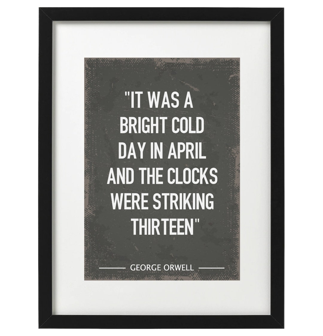 George Orwell 1984 Quote Art Print - Etsy