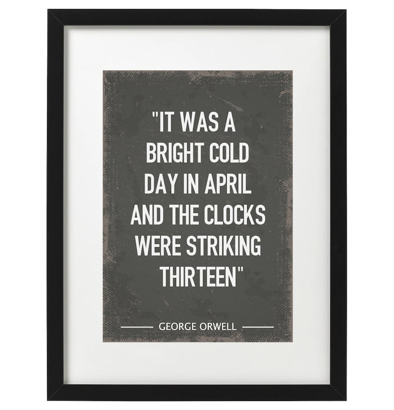 George Orwell 1984 Quote Art Print - Etsy