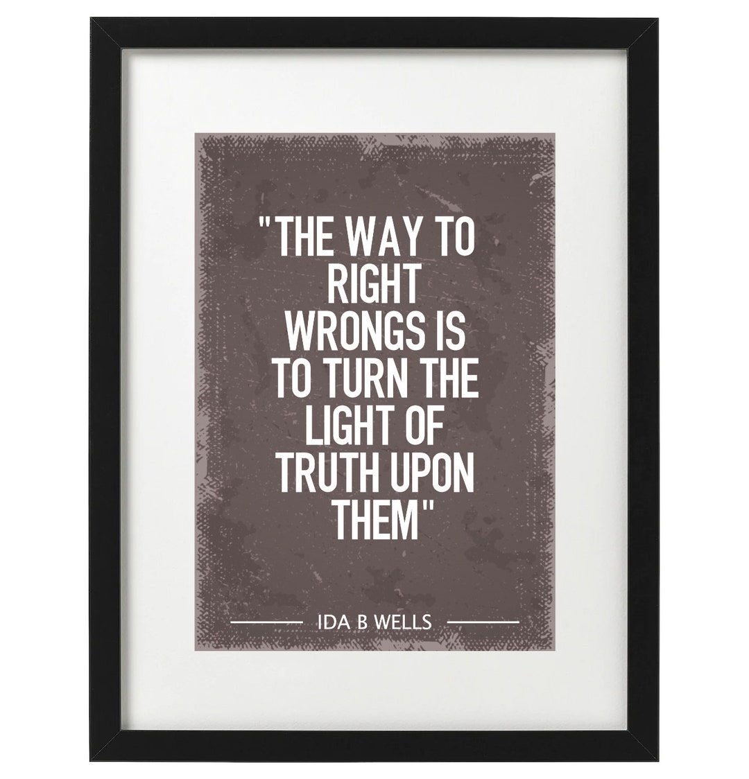Ida B Wells Quote Art Print - Etsy