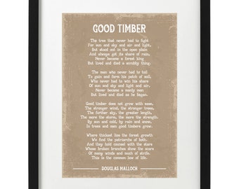 Good Timber Poem | Etsy