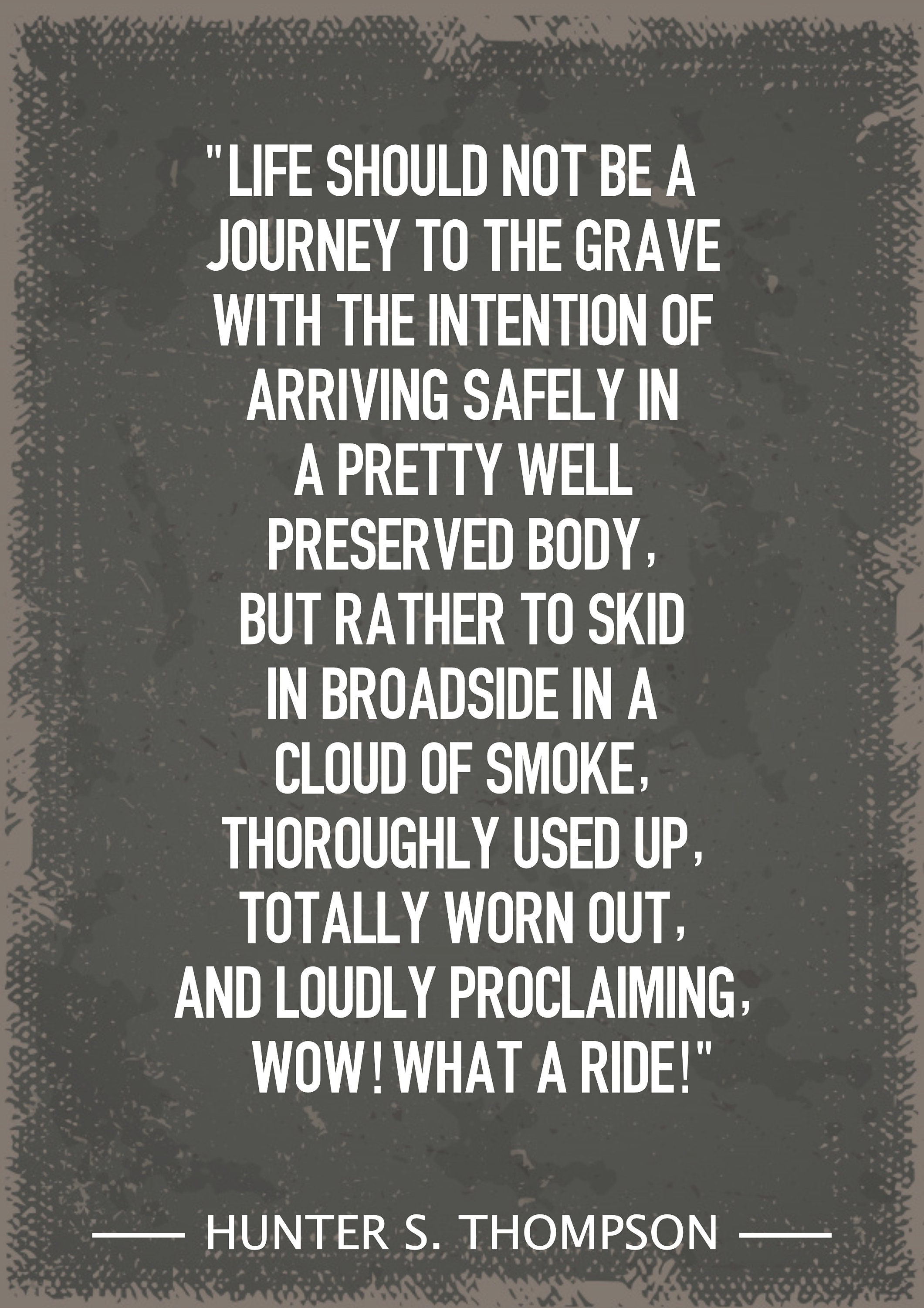 Hunter S Thompson Quote Art Print - Etsy