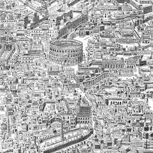 Ancient Rome Map Art Print. - Etsy