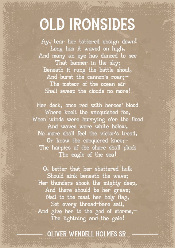 Old Ironsides Oliver Wendell Holmes