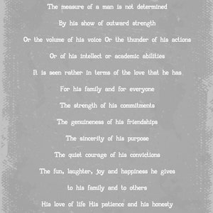 Grady Poulard the Measure of a Man Poem Art Print - Etsy