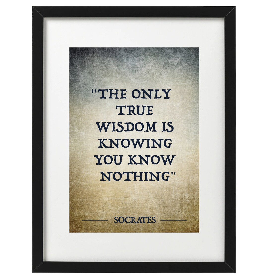 Socrates Philosophy Quote Art Print - Etsy