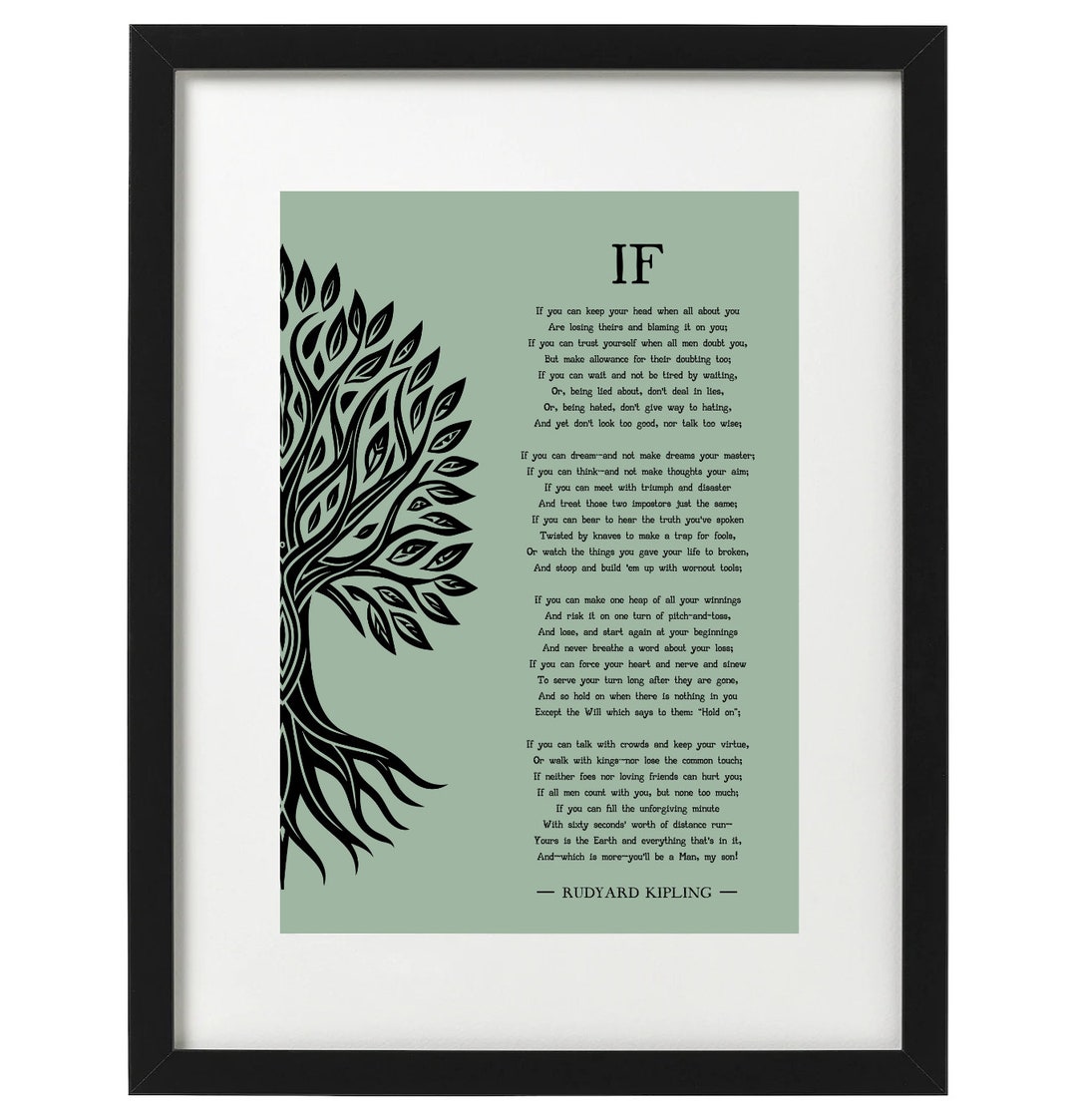 Rudyard Kipling If Poem Art Print - Etsy