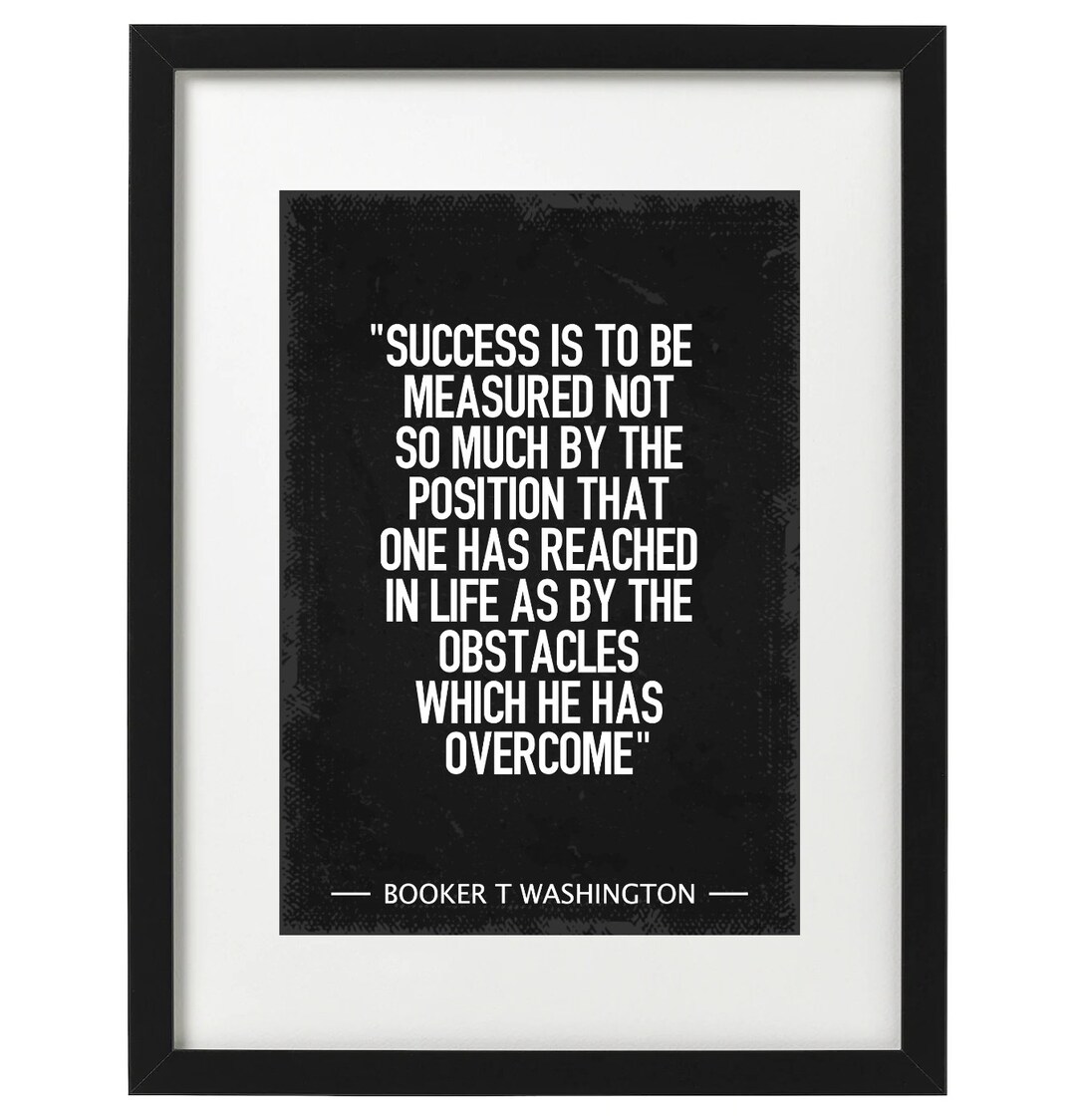 Booker T Washington Quote Art Print - Etsy