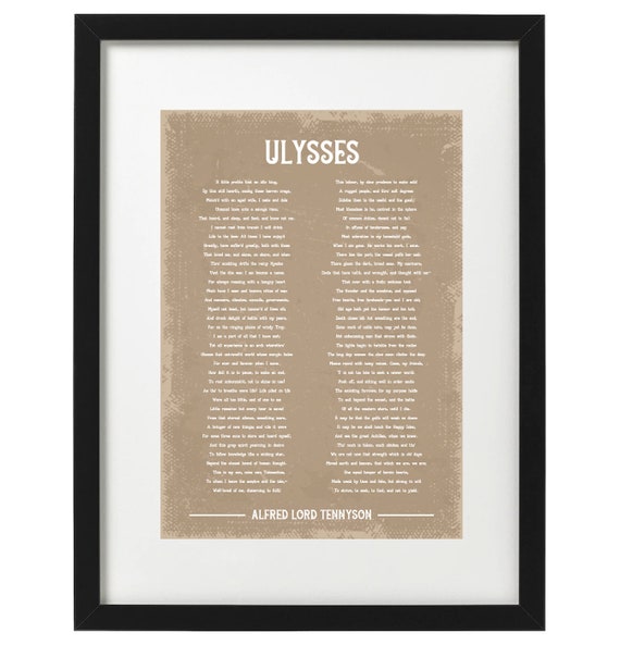 Alfred Lord Tennyson Ulysses Poem Art Print - Etsy