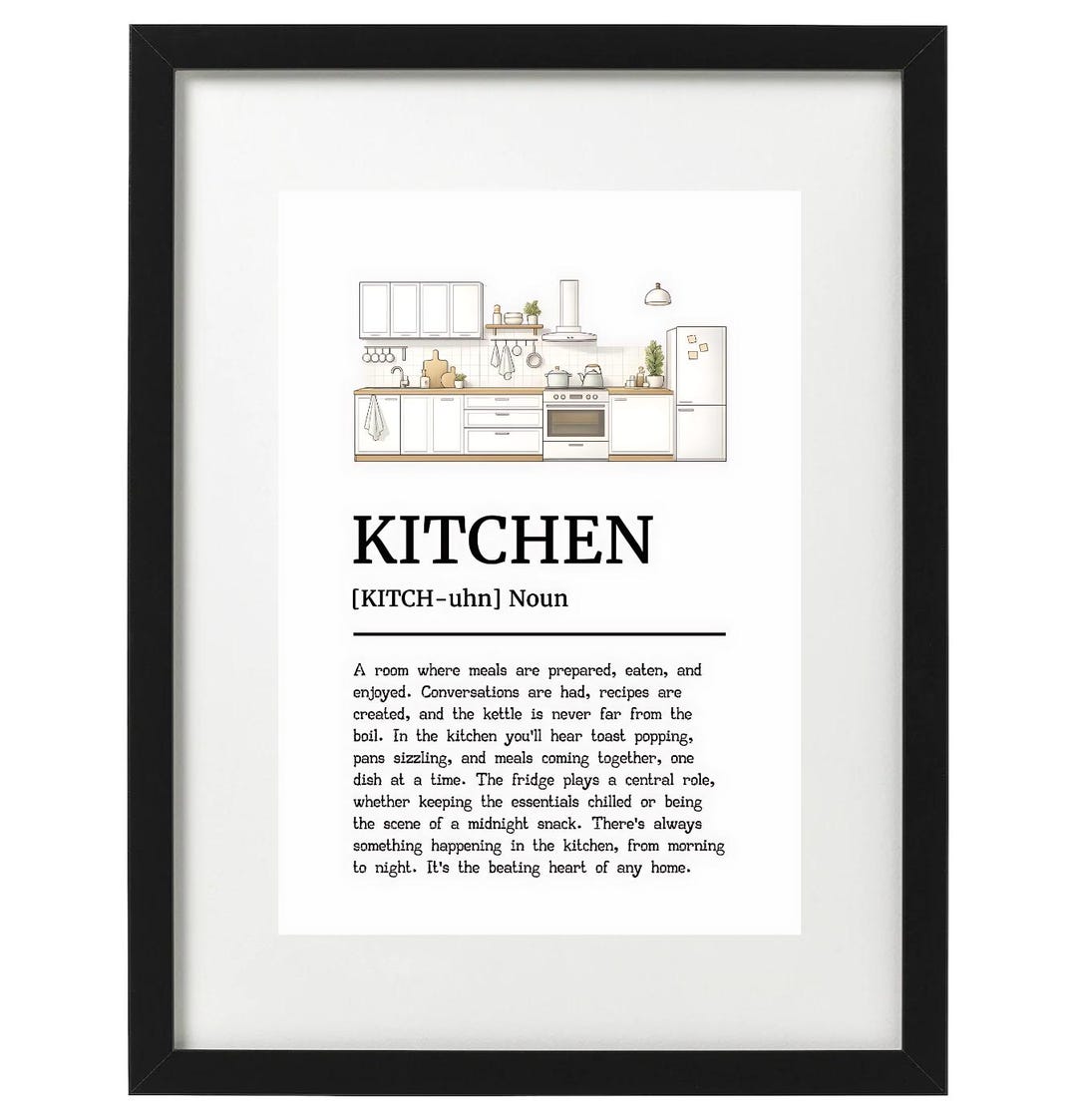 Kitchen Definition Art Print - Etsy