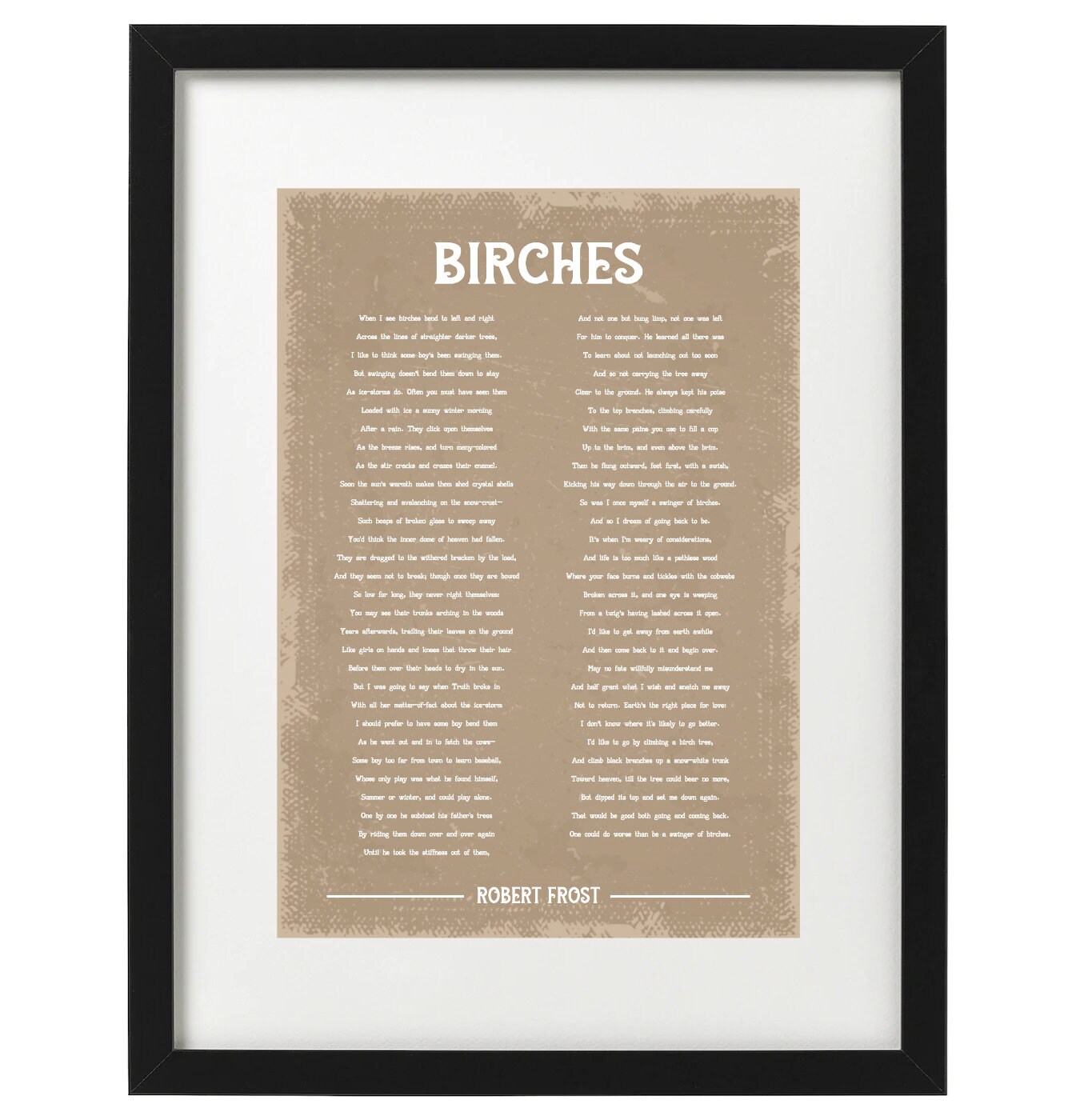 Robert Frost Birches Poem Art Print - Etsy