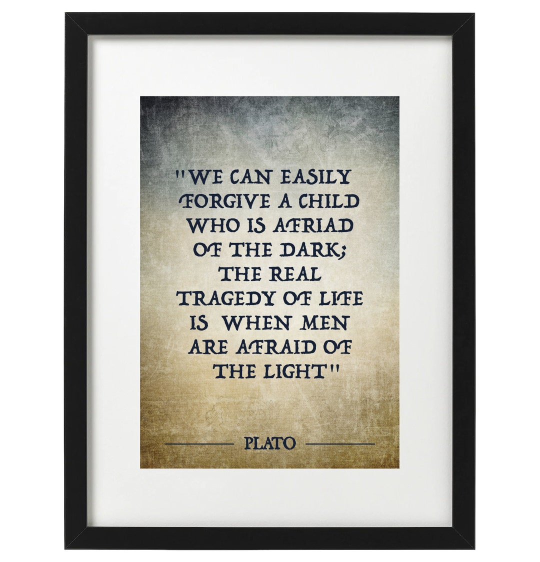 Plato Philosophy Quote Art Print - Etsy