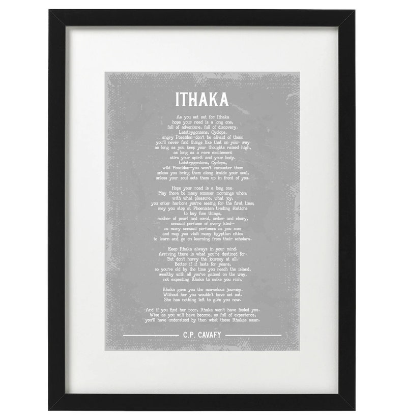 C.P. Cavafy Ithaka Poem Art Print - Etsy
