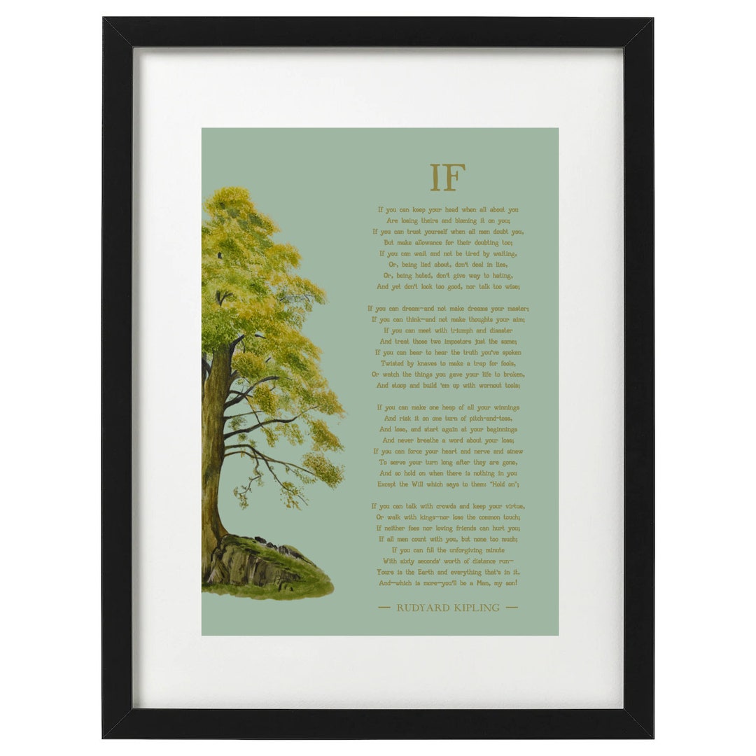 Rudyard Kipling If Poem Art Print - Etsy