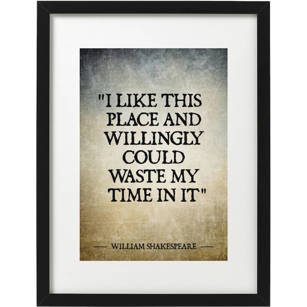 William Shakespeare Quote - Etsy