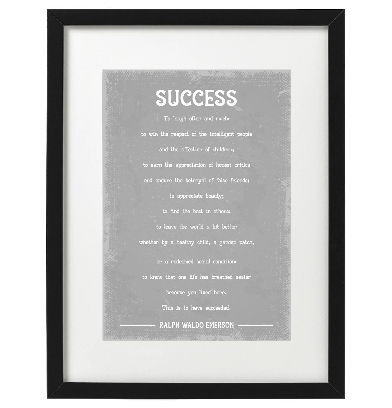 Ralph Waldo Emerson Success Poem Art Print - Etsy