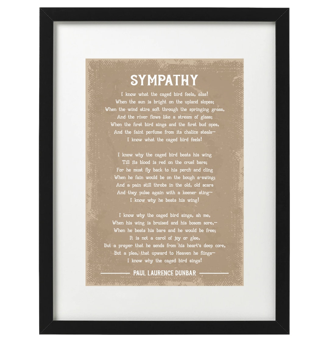 Paul Laurence Dunbar Sympathy Poem Art Print - Etsy Australia