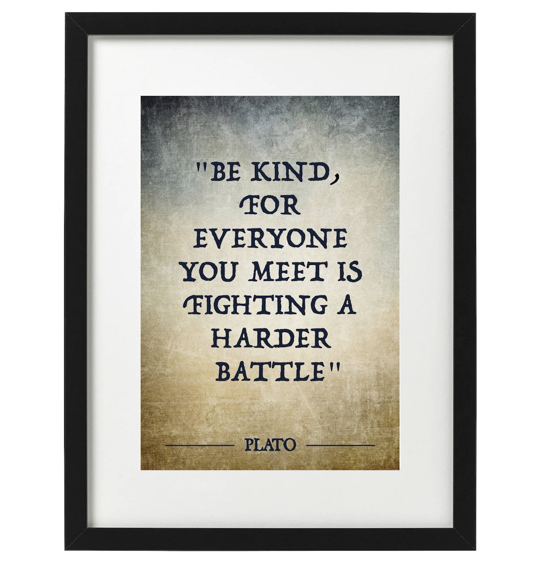Plato Philosophy Quote Art Print - Etsy