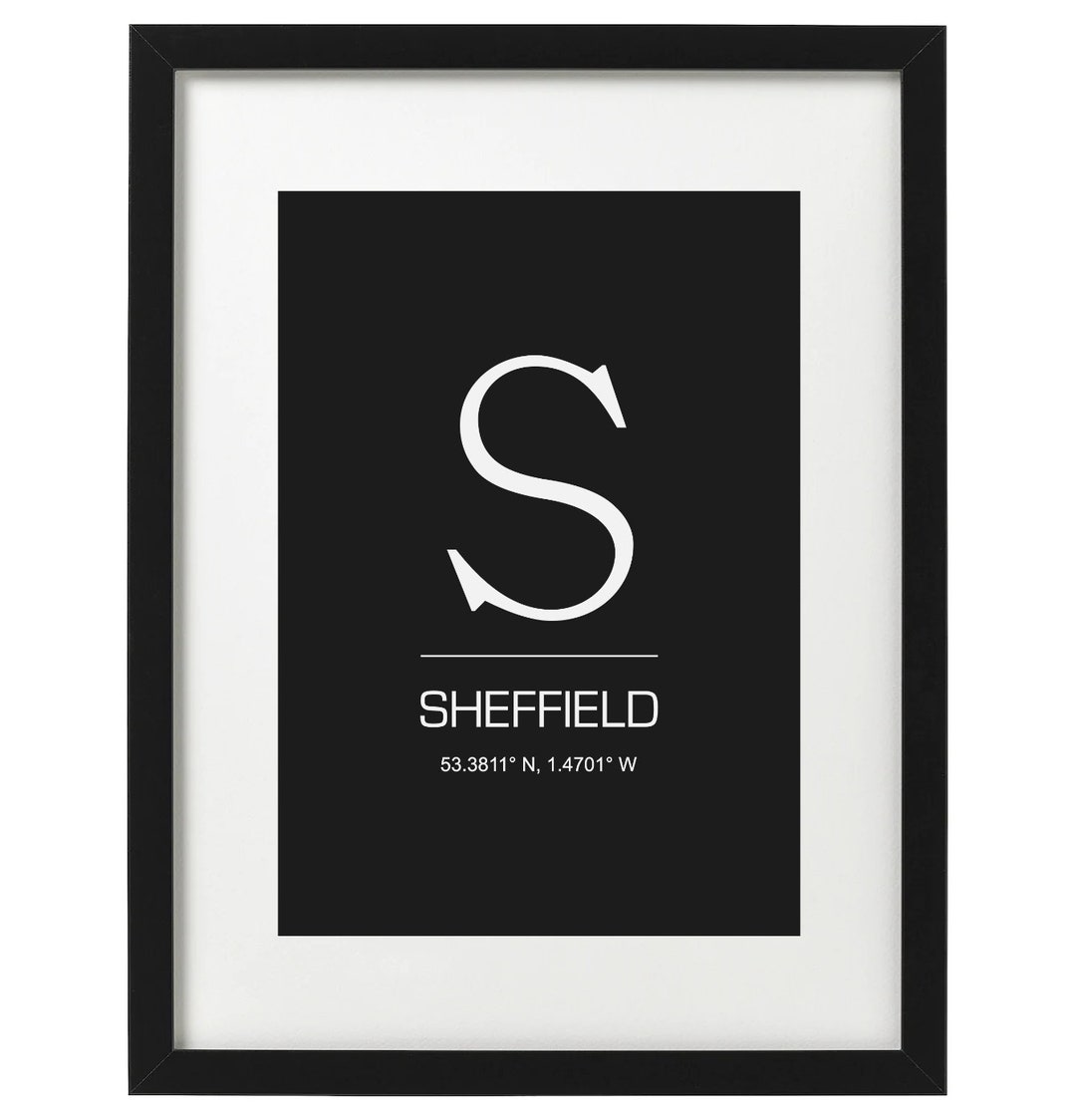 Sheffield Typography Art Print - Etsy