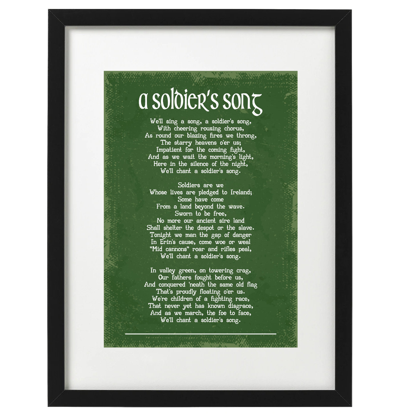 A Soldier's Song Irish National Anthem Art Print - Etsy