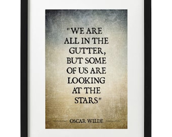 Oscar Wilde Literary Print, Famous Quotes, Wall Art, Home Decor - Etsy UK