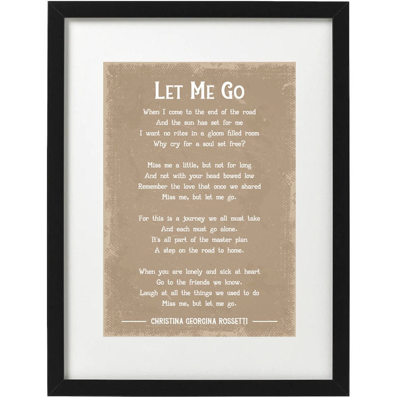 Miss Me but Let Me Go Poem - Etsy