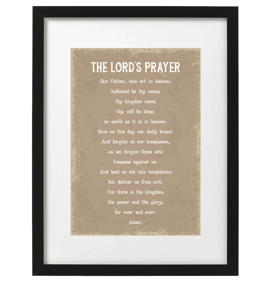 The lords prayer art print - Etsy Portugal