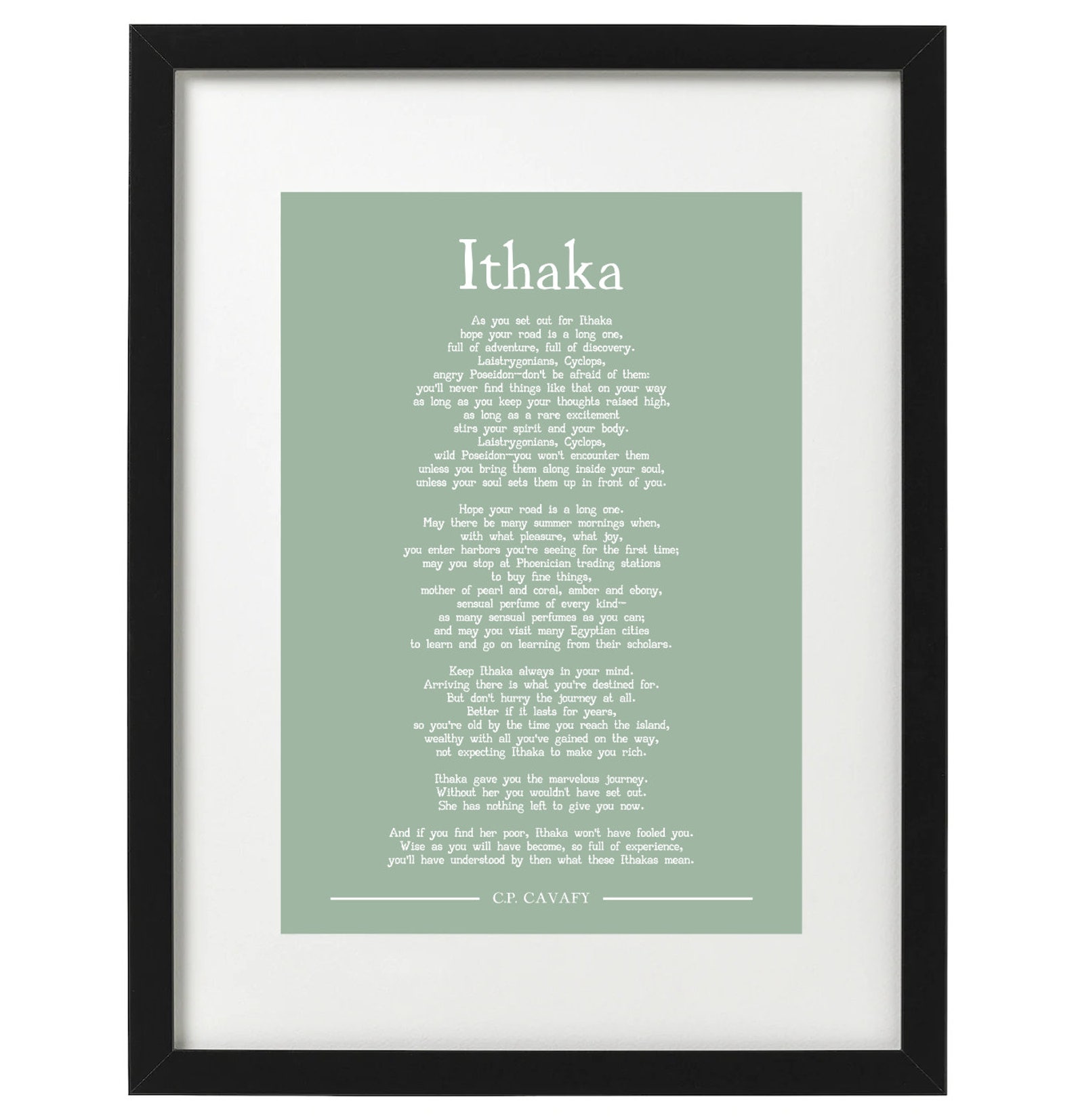 C P Cavafy Ithaka Poem Art Print - Etsy