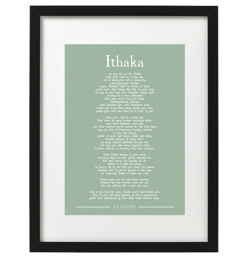 C P Cavafy Ithaka Poem Art Print - Etsy