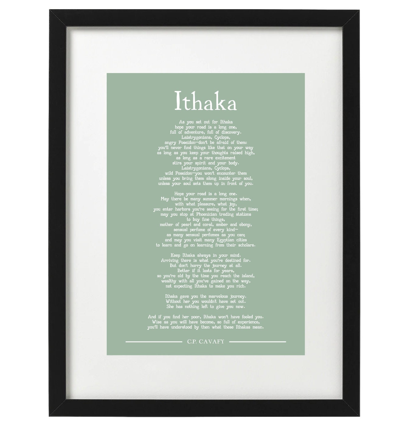 C P Cavafy Ithaka Poem Art Print - Etsy
