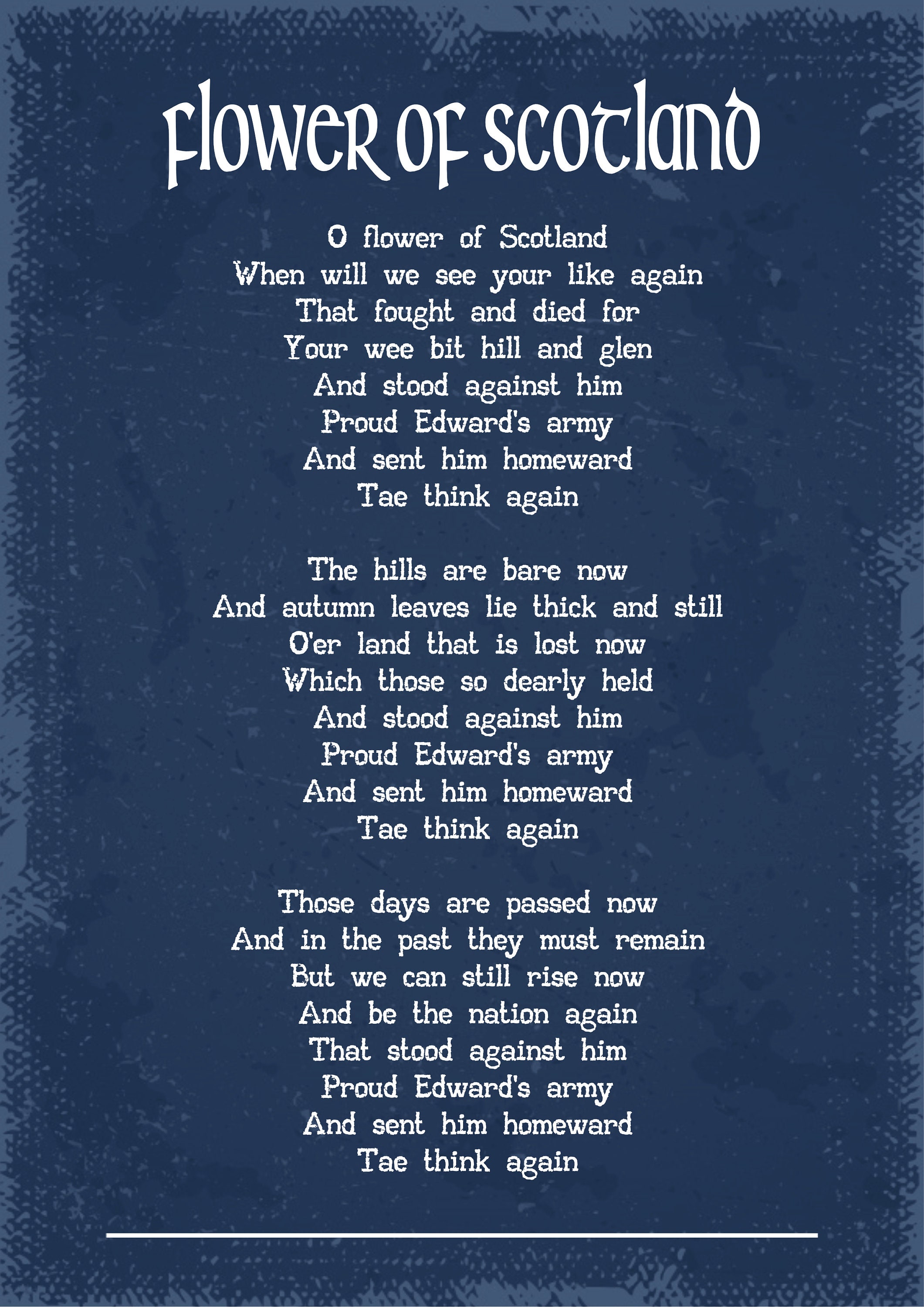 Flower of Scotland Art Print - Etsy UK