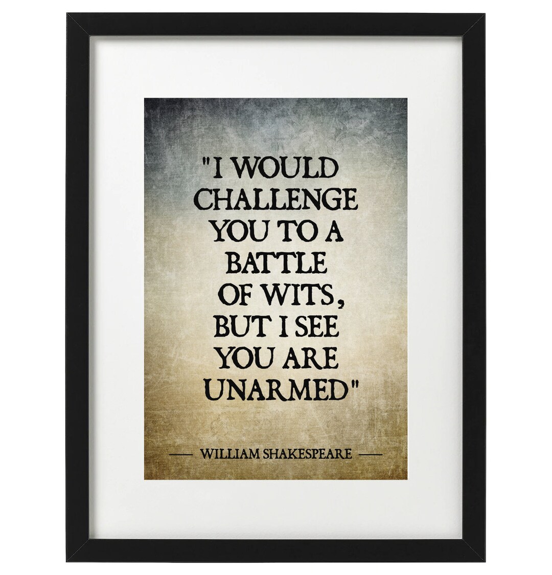 William Shakespeare Quote Art Print - Etsy