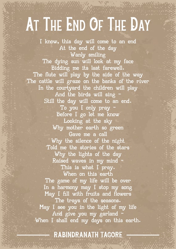 Rabindranath Tagore Poems In English