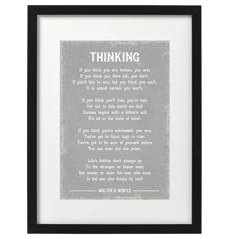 Walter D Wintle Thinking Poem Art Print - Etsy UK