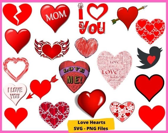 Heart clipart Cricut,Silhouette svg Digital Files Cricut Color Heart ...