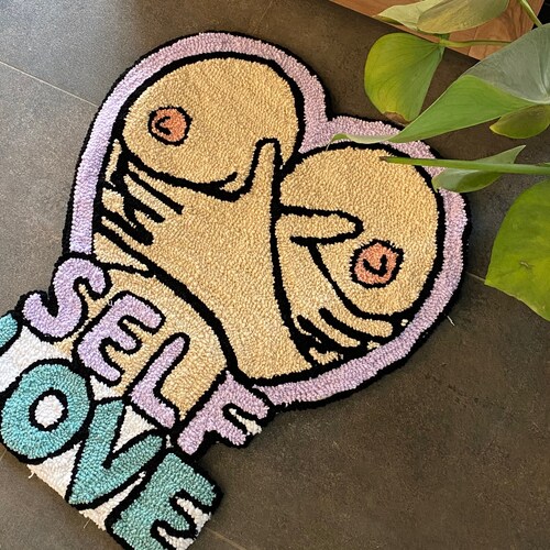 Self Love Tufted Rug / %100 Handmade - Etsy