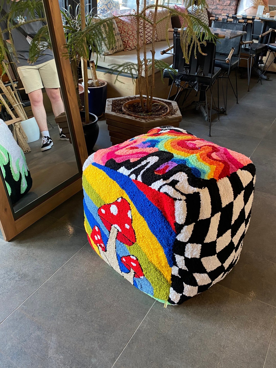 Tufted Ottoman Pouf Cover (unstuffed) / Moroccan Pouf / Bohemian ...