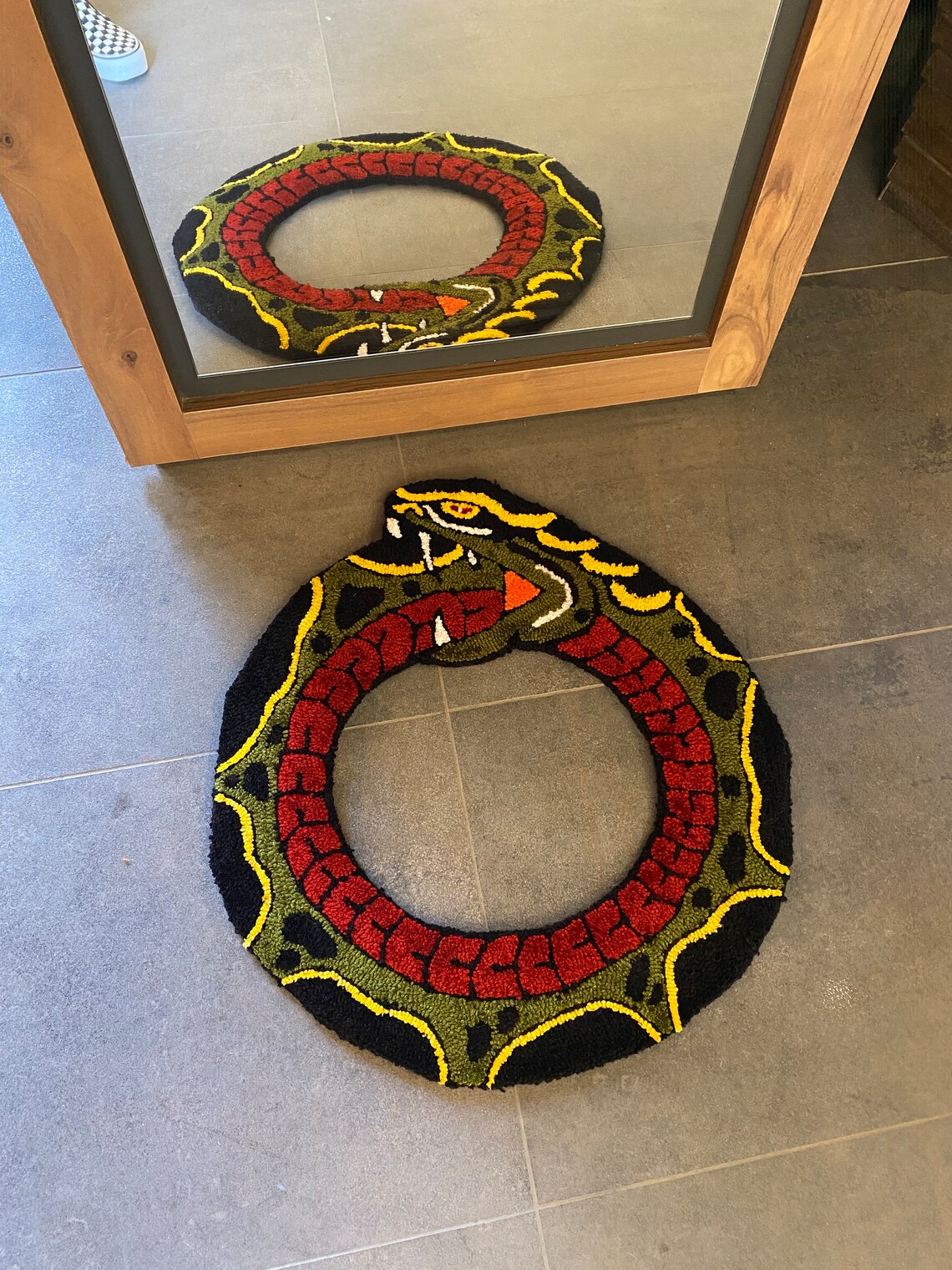 Ouroboros Snake Tufted Rug /%100 Handmade - Etsy