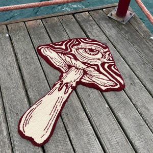 Trippy Mushroom Tufted Rug / %100 Handmade - Etsy