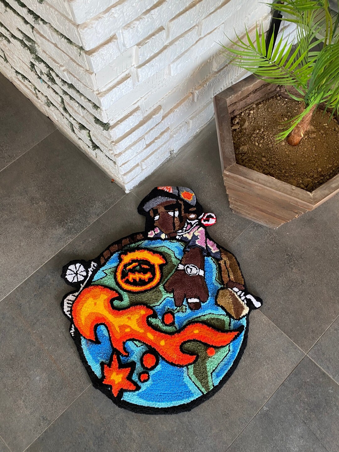 Travis Scott Astroworld Embossed Tufted Rug / %100 Handmade / Album ...