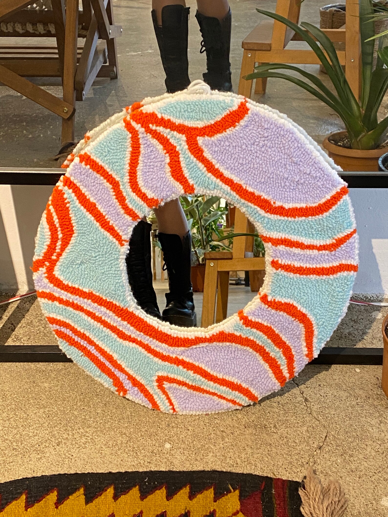 Donut Tufted Mirror Rug / %100 Handmade | Etsy