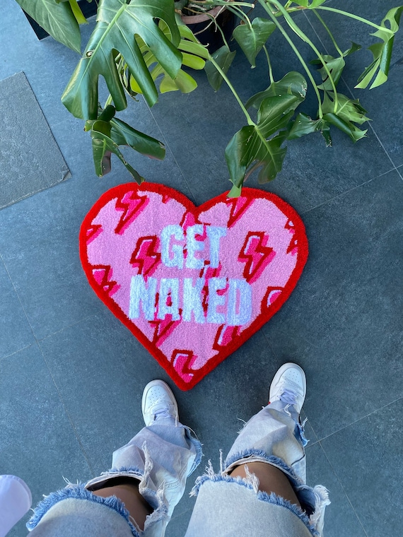 Y2K Get Naked Fluffy Tufted Rug / Y2K Trend / Lightning / %100 - Etsy UK