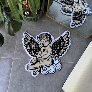Cry Baby Angel Tufted Rug / Handmade Tufted Rug - Etsy
