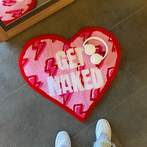 Y2K Get Naked Fluffy Tufted Rug / Y2K Trend / Lightning / %100 Handmade ...