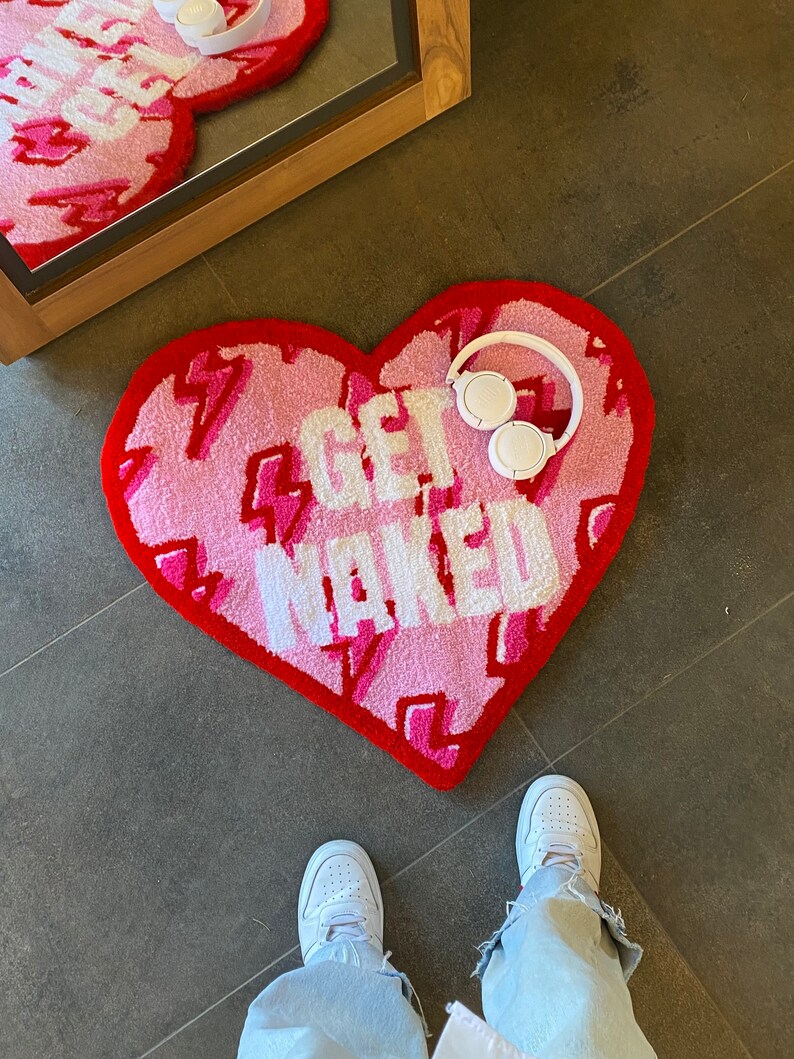 Y2K Get Naked Fluffy Tufted Rug / Y2K Trend / Lightning / %100 - Etsy