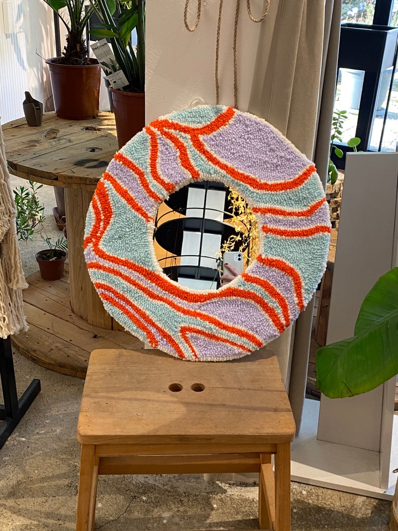 Donut Tufted Mirror Rug / %100 Handmade | Etsy