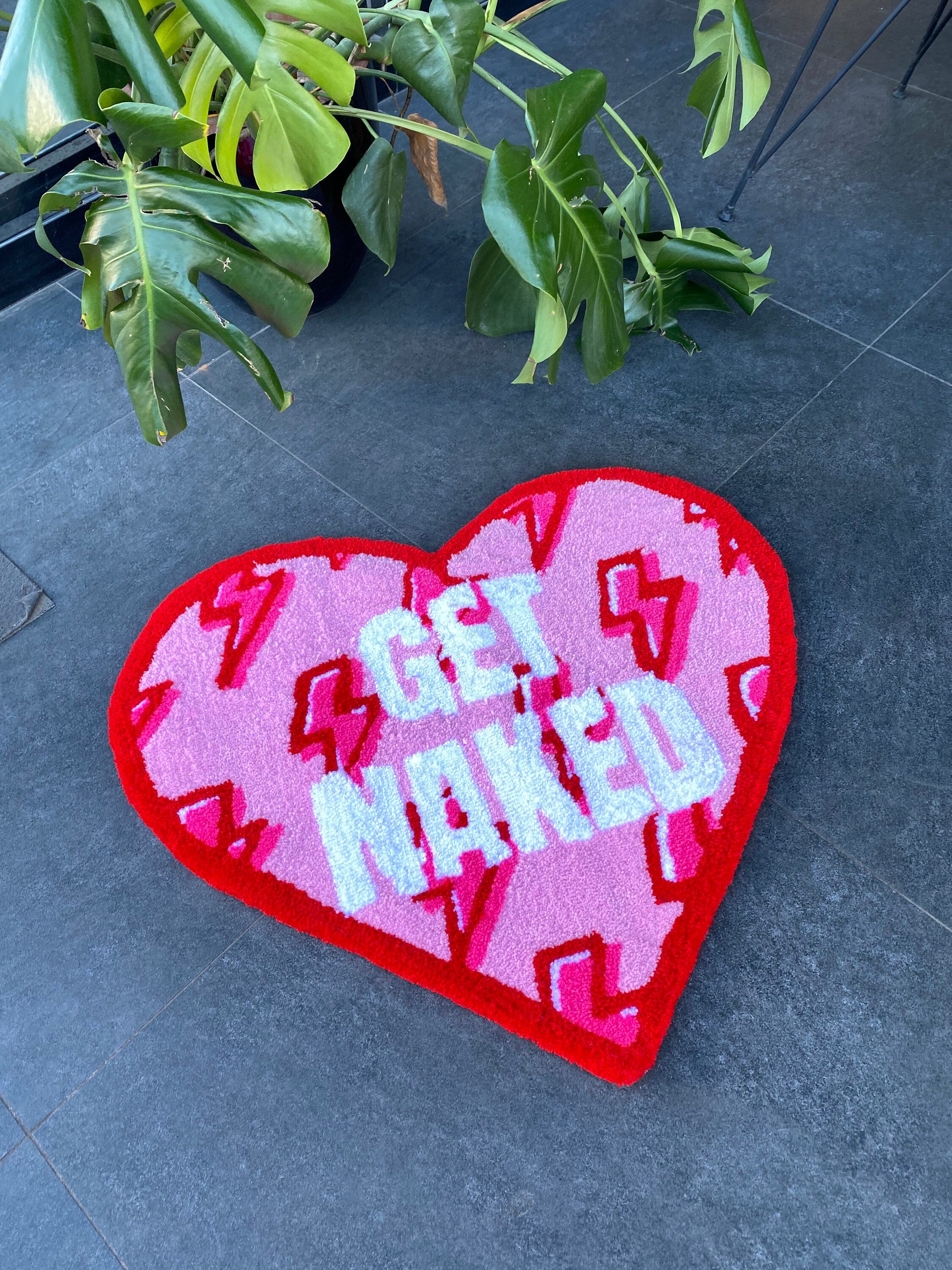 Y2K Get Naked Fluffy Tufted Rug / Y2K Trend / Lightning / %100 - Etsy UK