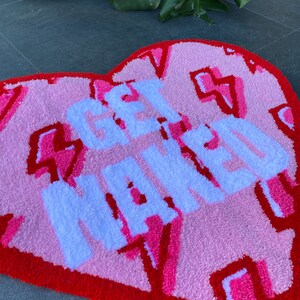 Y2K Get Naked Fluffy Tufted Rug / Y2K Trend / Lightning / %100 Handmade ...