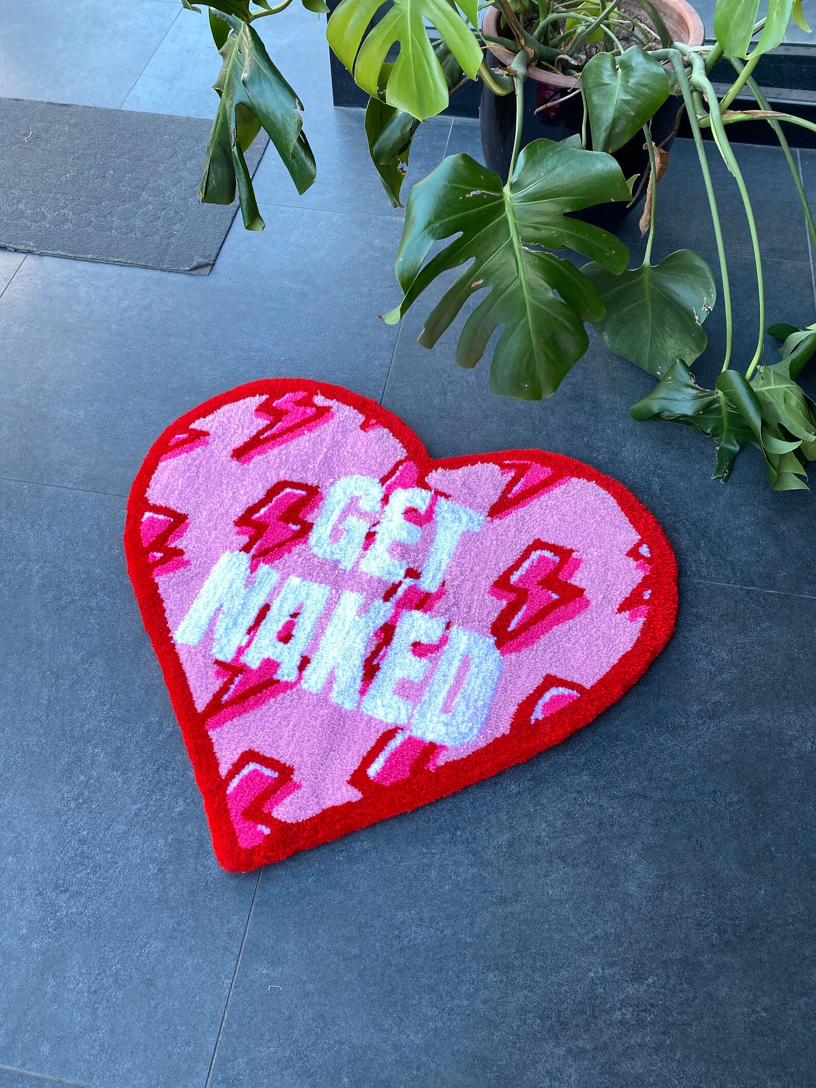 Y2K Get Naked Fluffy Tufted Rug / Y2K Trend / Lightning / %100 - Etsy