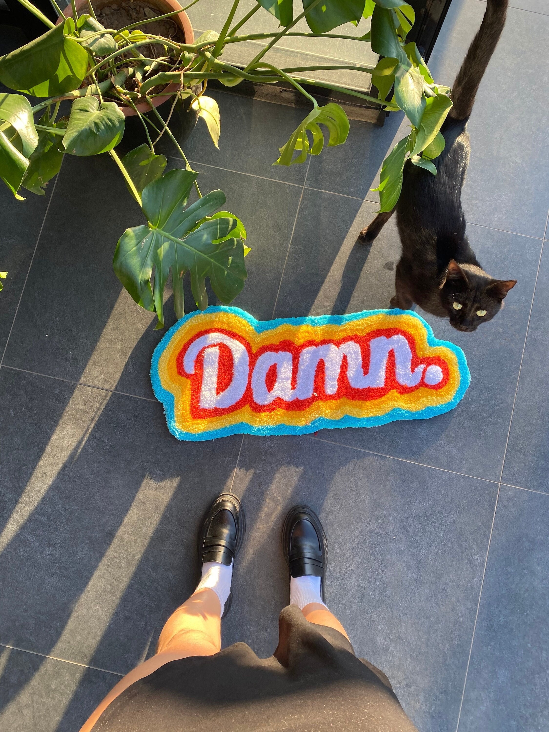 Damn Rainbow Fluffy Tufted Rug / %100 Handmade - Etsy