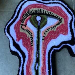 Fluid Drippy Eye Fluffy Tufted Rug / %100 Handmade - Etsy